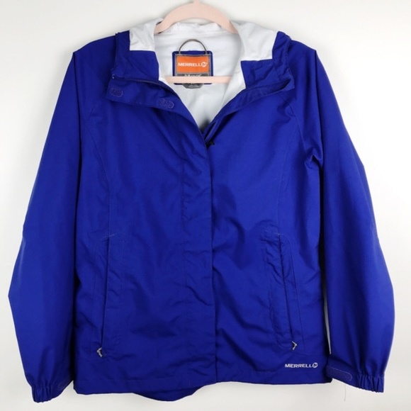 Merrell | Jackets & Coats | Merrell Opti Shell Hooded Jacket Blue ...